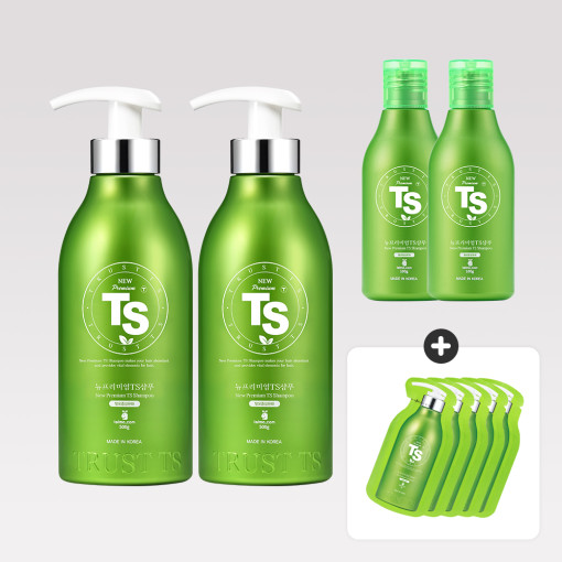 사자코리아 - 뉴프리미엄TS샴푸 500g 2개+100g 2개+6g 5개